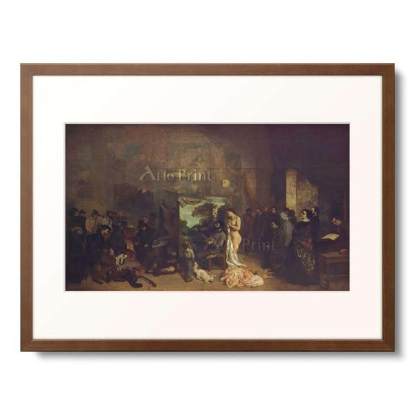 作家名： ギュスターヴ・クールベ  (1819年 - 1877年)タイトル：「画家のアトリエ」国籍： フランスジャンル： 写実主義 Artist:  Courbet, Gustave,1819-1877 Imagetitle:  The S...