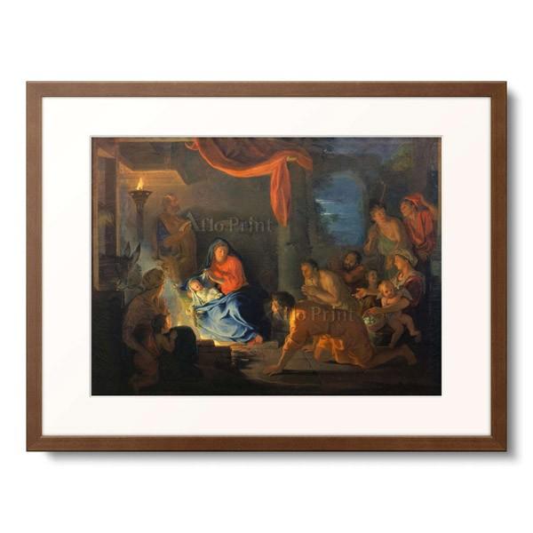 所蔵：ルーヴル美術館Artist:  Le Brun, Charles,1619-1690 Imagetitle:  Adoration of the Shepherds. 1689 Dimensions:  91 x 117 cm Med...