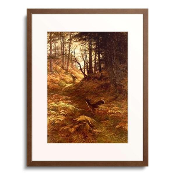 Artist:  Farquharson, Joseph,1846-1935 Imagetitle:  Waldlandschaft mit Reisigsammler und Rehbock. Location:  Christie's ...