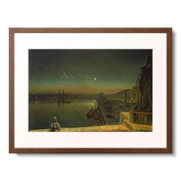 作家名ジョー・アトキン・グリムショーArtist:Grimshaw, John Atkinson 1836-1893 Imagetitle:View onto the port of Rouen from the St.Pierre bri...