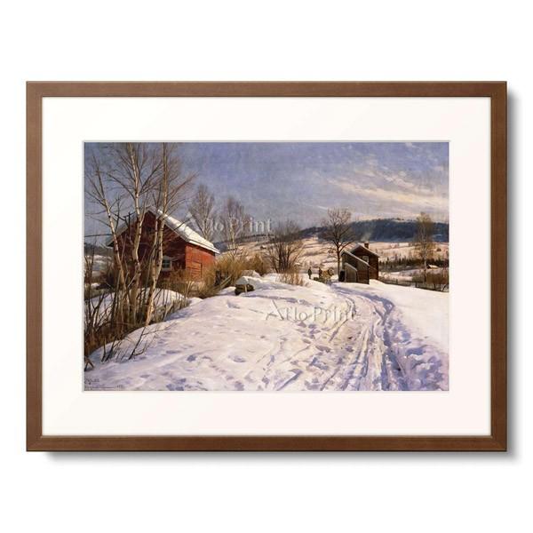 作家名:ペーダー・モルク・モンステッドArtist: Moensted, Peder,1859-1941 Imagetitle:A Winter Landscape, Lillehammer. 1922 Dimensions: 60.5 x...