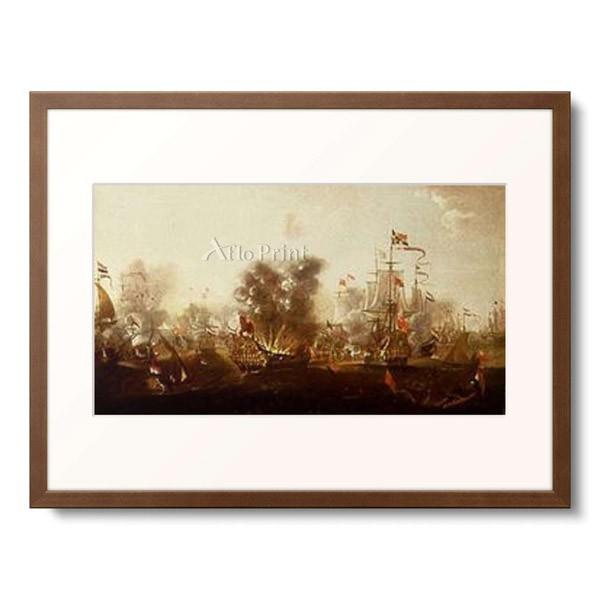 Artist:  Stoop, Willem van der,tatig 1638-1669 Imagetitle:  Die Explosion des Schiffes Eendracht in der Schlacht von Low...