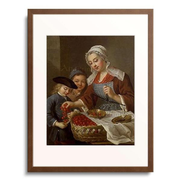 Artist:  Gresly, Gerard,1712-1756 Imagetitle:  Die Kirschenhandlerin. Location:  Christie's Images Ltd