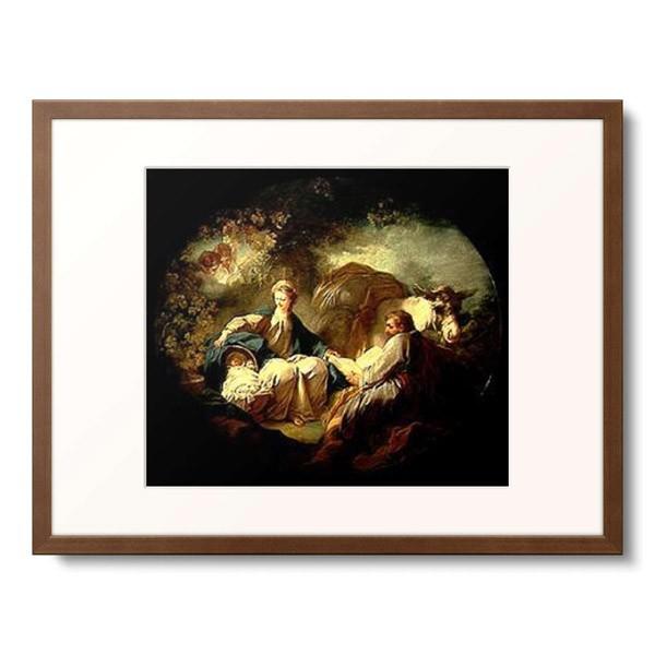 作家名:フラゴナールジャンル:ロココ国籍:フランス 人物画Artist: Fragonard, Jean Honore,1732-1806 Imagetitle:Ruhe auf der Flucht nach Agypten. Dimen...