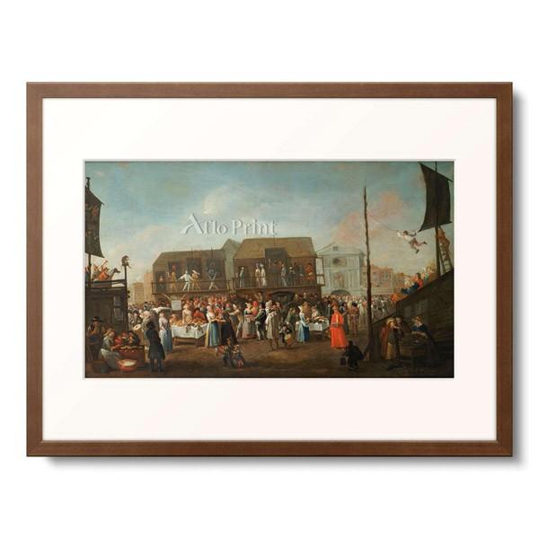 Artist:  Heemskerck, Egbert van,1634/35-1704 Imagetitle:  Powell's Puppet Play, Covent Garden (Bartholomew Fair). Medium...