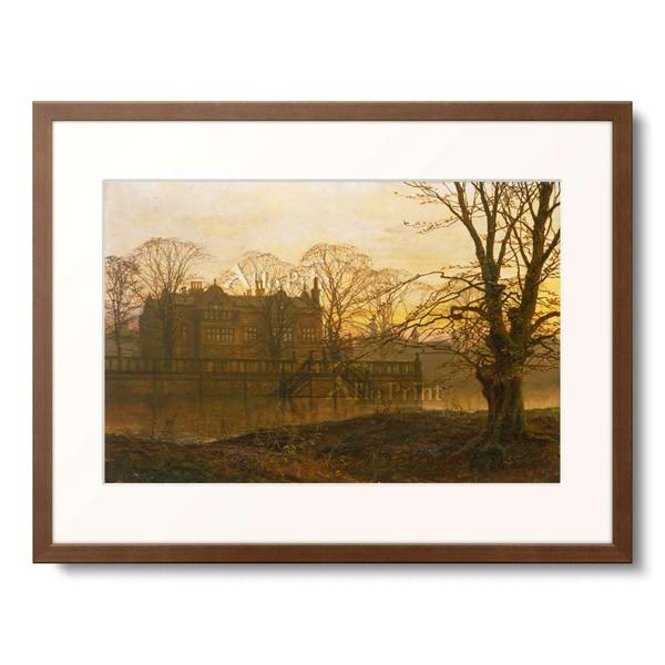 Artist:  Grimshaw, Louis H,1870-1943 Imagetitle:  English country house in autumn haze. Location:  Christie's Images Ltd