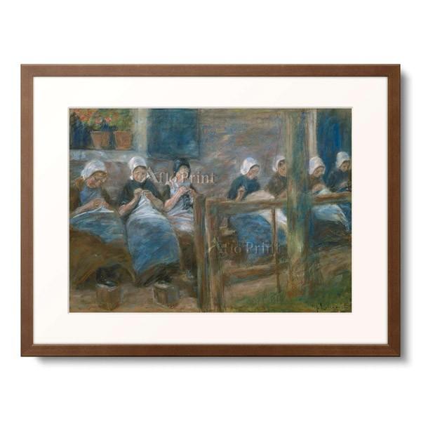 作家名： マックス・リーバーマン (1847-1935年)国籍： ドイツ  ジャンル：  印象派 Artist:  Liebermann, Max,1847-1935 Imagetitle:  Girls doing needle-work...