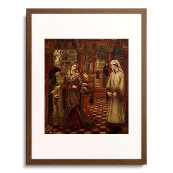Artist:  Stillman, Marie,1844 - Imagetitle:  Die erste Begegnung von Petrarca und Laura in der Kirche Sta.Chiara (Avigno...