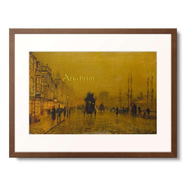 作家名ジョー・アトキン・グリムショーArtist:Grimshaw, John Atkinson 1836-1893 Imagetitle:Evening at the docks of Glasgow.