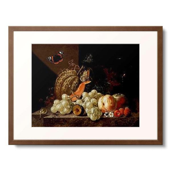 Artist:  Winck, Johann Amandus,um1748-1817 Imagetitle:  Fruchtestilleben mit Weinglas und Insekten. 1808. Dimensions:  2...