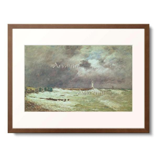 作家名:ウジェーヌ・ブーダン印象派Artist:Boudin, Eugene,1824-1898 Imagetitle:Sturm an der Kuste bei Le Havre. 1896. 所蔵:Paris, Musee du Pe...