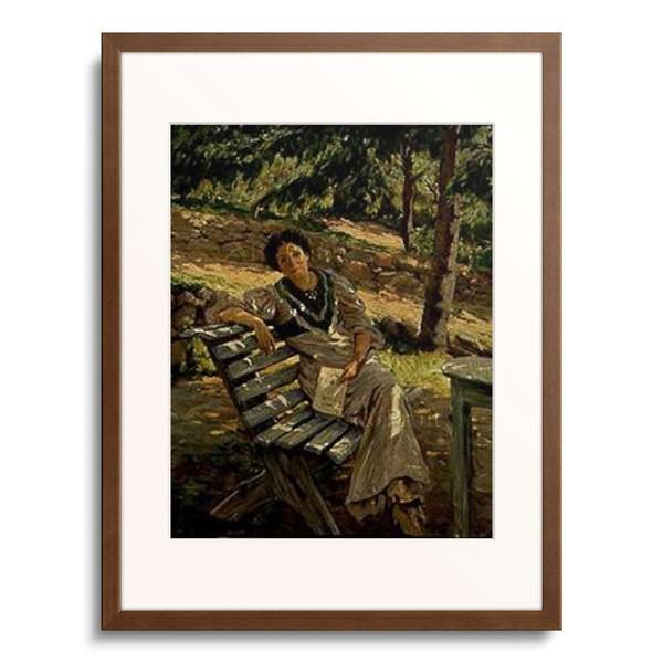 Artist:  Togersen, Thorvald,1862-1943 Imagetitle:  Mussestunde im Garten. 1910. Dimensions:  52 x 41 cm Location:  Priva...