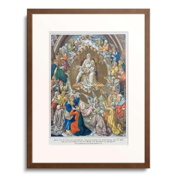 Artist:  Seitz, Ludwig,1844-1908 Imagetitle:  Anbetung Gottes mit dem Lamm, durch vier Lebewesen und 24 Alteste. Offenba...