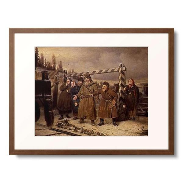 作家名:ワシーリー・ペローフArtist: Perov, Vasily,1833-1882 国籍:ロシアImagetitle:An einer Eisenbahnstation in Russland. 1868. 所蔵:Moscow, T...