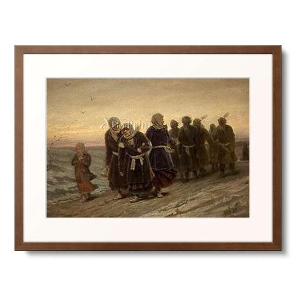 作家名:ワシーリー・ペローフArtist: Perov, Vasily,1833-1882 国籍:ロシアImagetitle:Russische Bauern auf dem Heimweg von einer Beerdigung. 18...