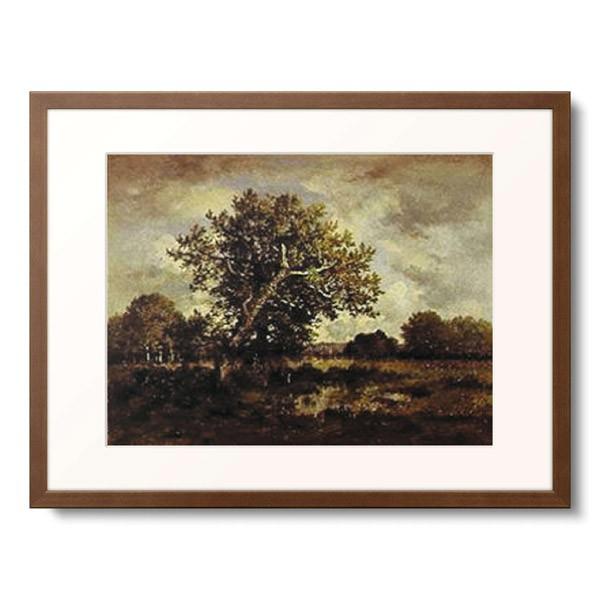 Artist:  Diaz de la Pena, Narcisse,1807-1876 Imagetitle:  Moorlandschaft mit Eiche und Wilderer. 1869. Dimensions:  80 x...
