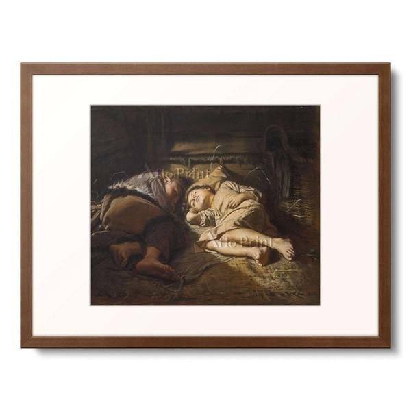 作家名:ワシーリー・ペローフArtist: Perov, Vasily,1833-1882 国籍:ロシアImagetitle:Sleeping children. 1870 所蔵:Moscow, Tretyakov Gallery