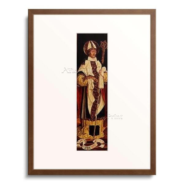 Artist:  Zeitblom, Bartholomeus (Umkreis) Imagetitle:  Der hl.Ursus als Bischof, in der rechten Hand einen Fisch haltend...