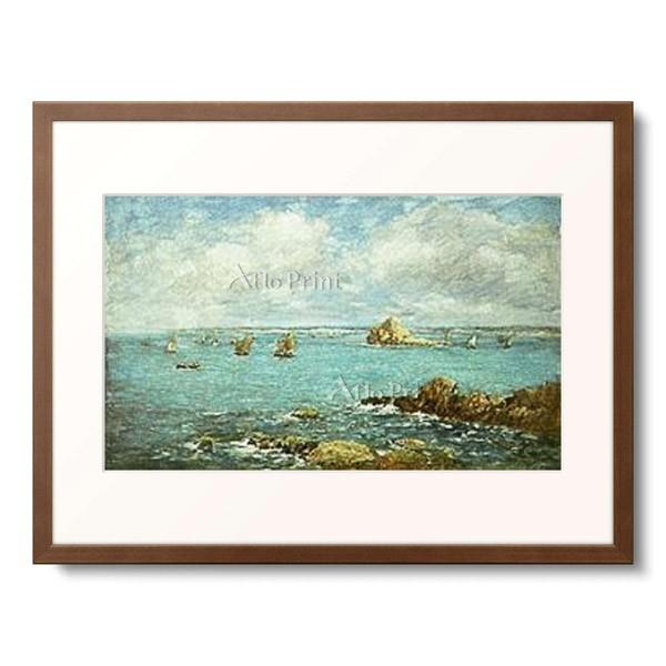 作家名:ウジェーヌ・ブーダン印象派Artist:Boudin, Eugene,1824-1898 Imagetitle:Douarnenez, Meeresbucht mit Schiffen. 1897.