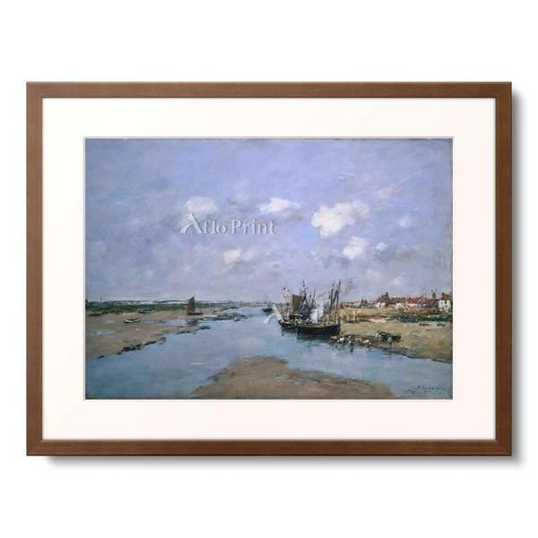 作家名:ウジェーヌ・ブーダン印象派Artist:Boudin, Eugene,1824-1898 Imagetitle:Bei Ebbe in Etaples. 1890 Dimensions:46,5 x 65,5 cm