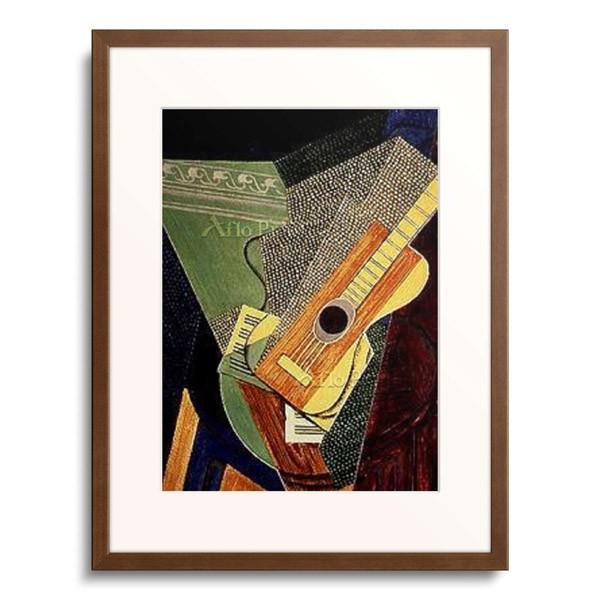 作家名:フアン・グリス ( 1887年 - 1927年 ) 国籍:スペイン ジャンル　:キュビズム Artist: Gris, Juan,1887-1927 Imagetitle:Gitarre auf einem Tisch.