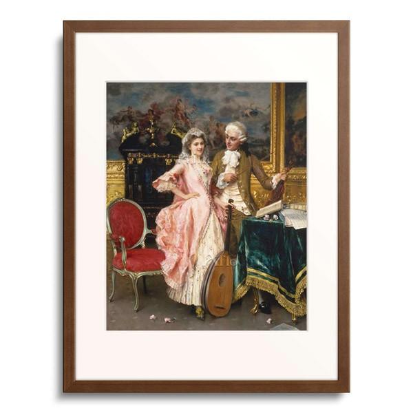Artist:  Andreotti, Federigo,1847-1930 Imagetitle:  Musikstunde im Rokoko. Location:  Christie's Images Ltd