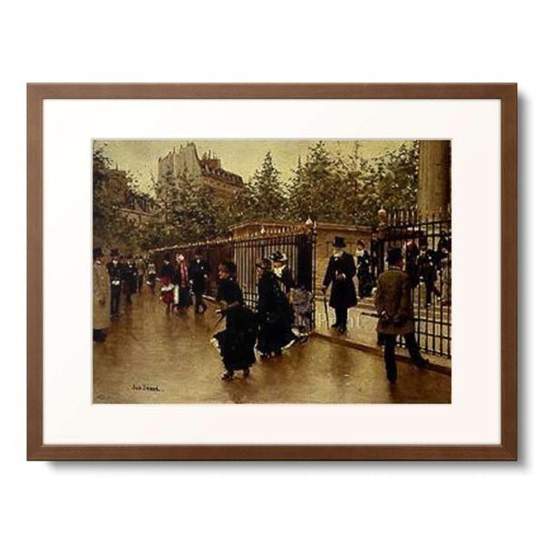 Artist:  Beraud, Jean,1849-1936 Imagetitle:  Beim Verlassen der Madeleine. Location:  Christie's Images Ltd