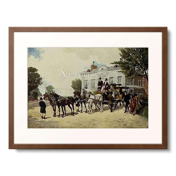 Artist:  Bodoy, Ernest Alexandre Imagetitle:  Ausfahrt mit dem Fiaker. Location:  Christie's Images Ltd