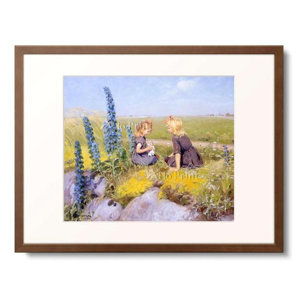 Artist:  Brendekilde, Hans Andersen,1857-1942 Imagetitle:  The new doll. 1924 Dimensions:  67.3 x 79.4 cm Medium:  oil/c...