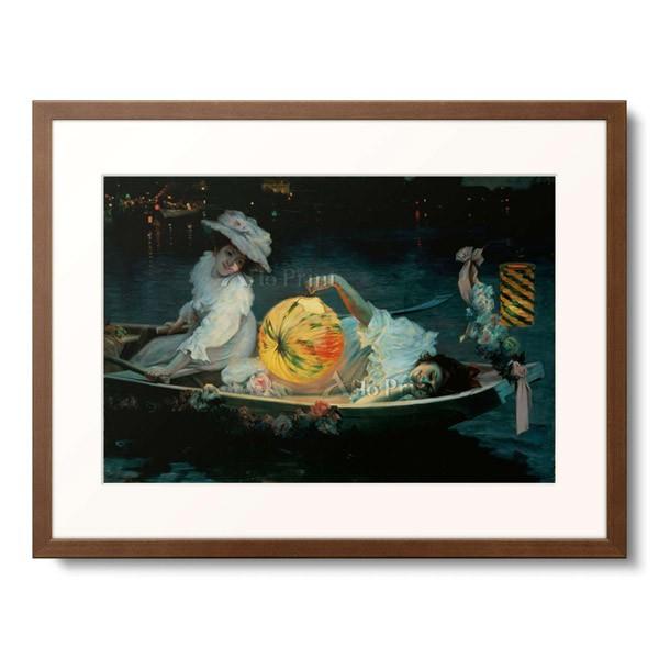 Artist:  Checa y Sanz, Ulpiano,1860-1916 Imagetitle:  Lampionkorso beim Mittsommerfest. Dimensions:  125,1 x 180,9 cm Lo...