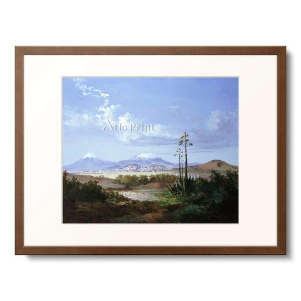 Artist:  Murillo, Salvador,1841 - Imagetitle:  Ciudad de Puebla mit den Vulkanen. Location:  Christie's Images Ltd