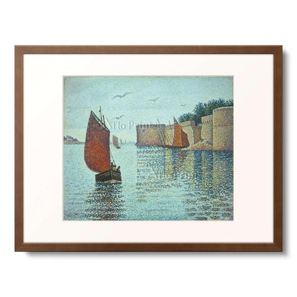 作家名:ポール・シニャック  ( 1863年 - 1935年 ) 国籍:フランス ジャンル:印象派　新印象派  Artist: Signac, Paul,1863-1935 Imagetitle:Stadtmauer am Hafen vo...