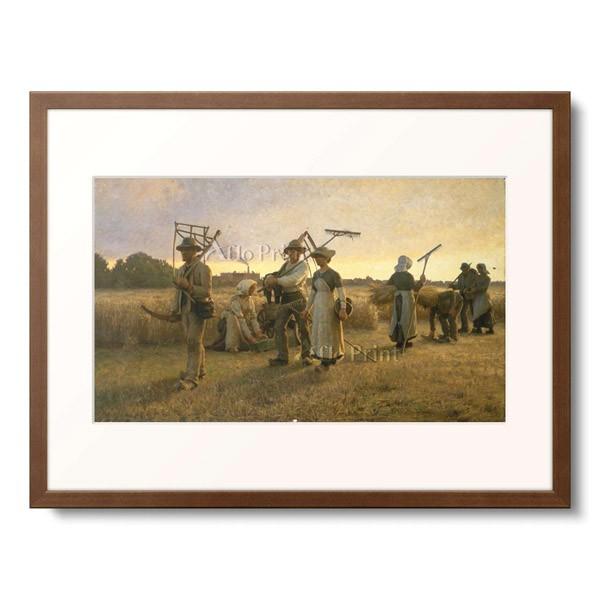 Artist:  Schiottz-Jensen, Niels Fr,1855-1941 Imagetitle:  Home-coming of the harvesters. 1885 Location:  Christie's Imag...