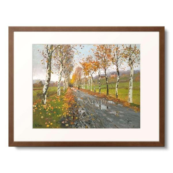 作家名： フリッツ・タヴロウ  ( 1847年 - 1906年 ) 国籍： ノルウェー ジャンル： 印象派 Artist:  Thaulow, Frits,1847-1906 Imagetitle:  Autumn Alley to Bea...