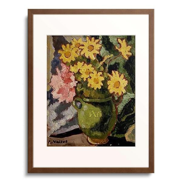 Artist:  Valtat, Louis,1869-1952 Imagetitle:  Gelbe Margueriten in grunem Krug. Location:  Christie's Images Ltd