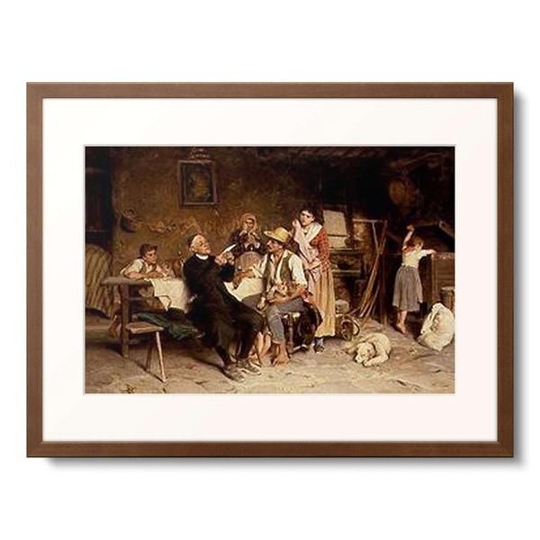 Artist:  Becchi, Luigi Imagetitle:  Monsignore liest einen Brief vor. Location:  Christie's Images Ltd