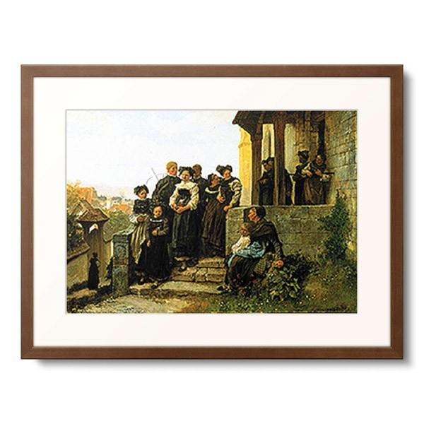 Artist:  Brion, Gustave,1824-1877 Imagetitle:  Beim Verlassen der Kirche nach dem protestantischen Gottesdienst. 1872. L...