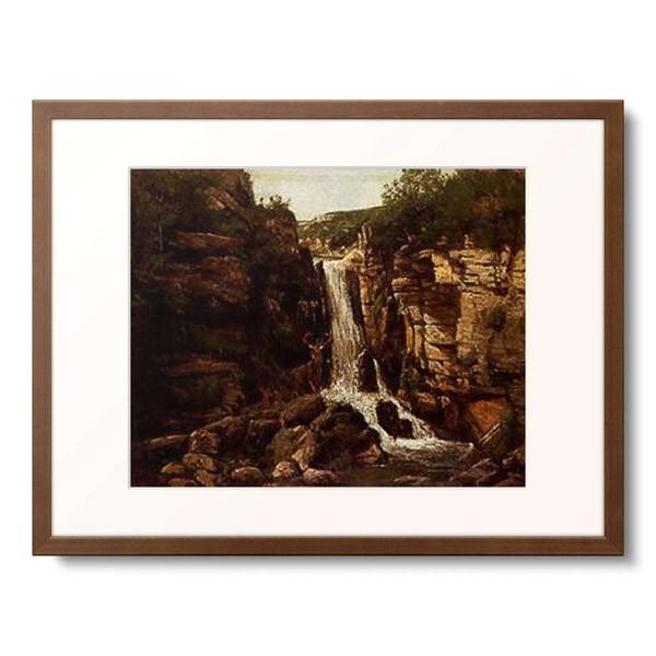作家名:ギュスターヴ・クールベ  (1819年 - 1877年)国籍:フランスジャンル:写実主義 Artist: Courbet, Gustave,1819-1877 Imagetitle:Hirsch vor einem Wasserfall.