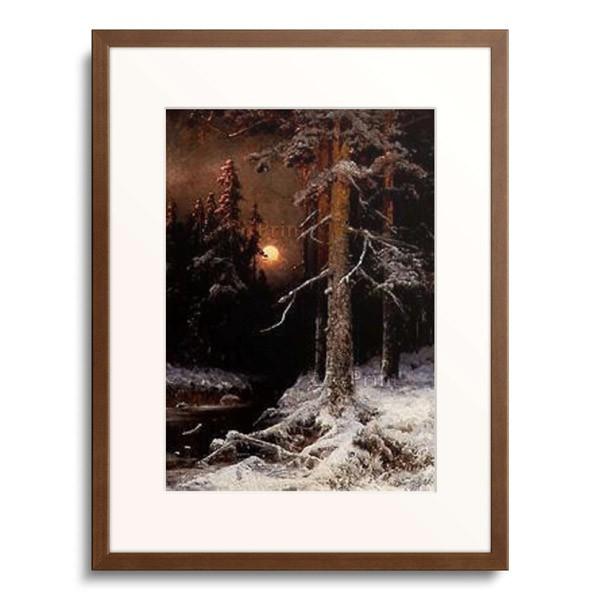 Artist:  Klever, Julius Sergius von,1850-1924 Imagetitle:  Winterliche Waldlandschaft mit Vollmond. 1880. Location:  Chr...
