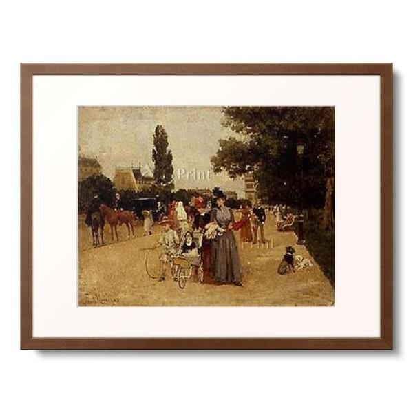 Artist:  Miralles, Francisco,1848-1901 Imagetitle:  Avenue Foch with a View of the Arc de Triomphe. Dimensions:  31.8 x ...