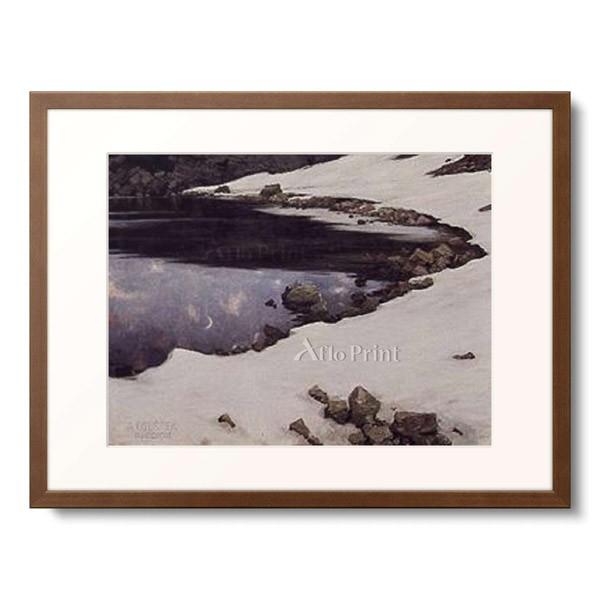 Artist:  Koester, Alexander,1864-1932 Imagetitle:  Mondschein am verschneiten Kassian-See. 1897. Location:  Bayer.Staats...