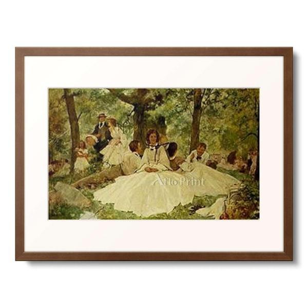 Artist:  Fogarty, Thomas,1873-1938 Imagetitle:  Ein Picknick im Walde. 1937. Location:  Christie's Images Ltd