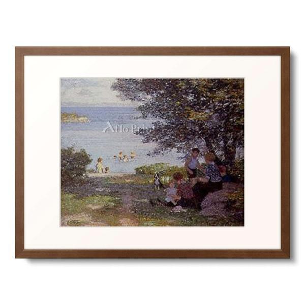 Artist:Potthast, Edward Henry, 1857-1927Title:By the Water.Dimensions:61 x 76.2 cmTechnique:oil on canvasLocation:Christ...