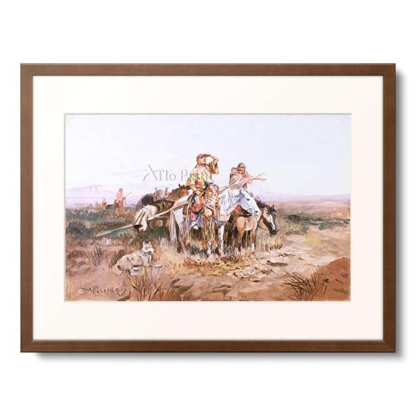 Artist:  Russell, Charles Marion,1865-1926 Imagetitle:  Squaws Moving Camp. Medium:  Oil on board Location:  Christie's ...