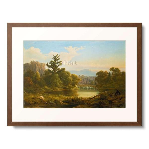 Artist:  Smith, Russell,1812-1896 Imagetitle:  Wooded River landscape, Pennsylvania (Monarch of the Grove). Location:  C...