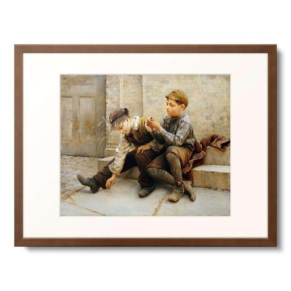 Artist:  Witkowski, Karl,1860-1910 Imagetitle:  Playing With Fire. Medium:  oil/canvas Location:  Christie's Images Ltd