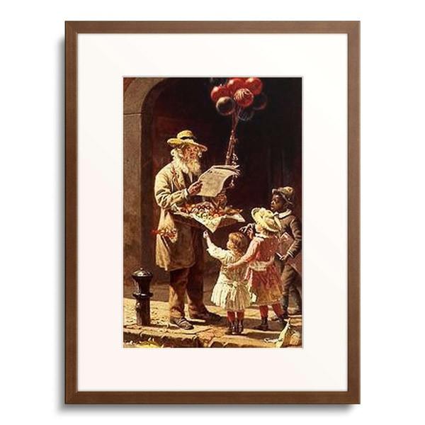 Artist:  Wood, Thomas Waterman,1823-1903 Imagetitle:  Strassenhandler beim Zeitunglesen (Neglecting Trade). 1883. Locati...