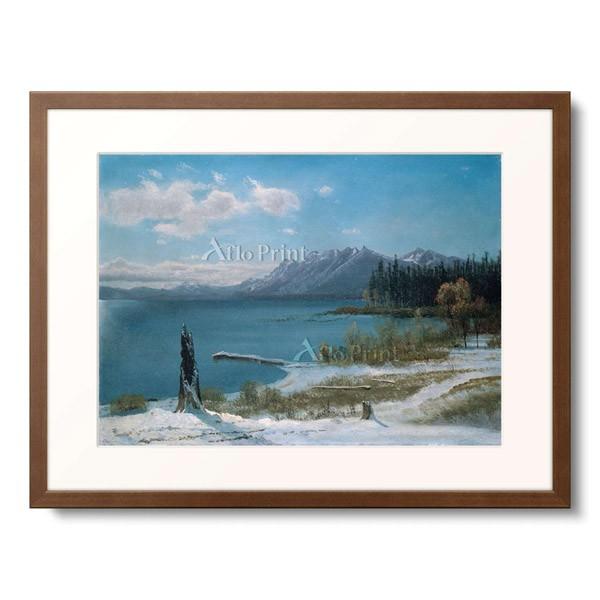 作家名:アルバート・ビアスタットアメリカの画家風景画ハドソン・リバー派Artist:Bierstadt, Albert,1830-1902 Imagetitle:Winterly Lake Tahoe. Dimensions:35,6 x ...