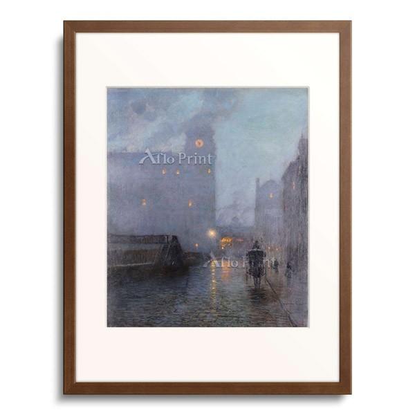 Artist:  Harrison, Lowell Birge,1854-1929 Imagetitle:  Grand Central And The Biltmore In Hazy Twilight. Medium:  oil/can...