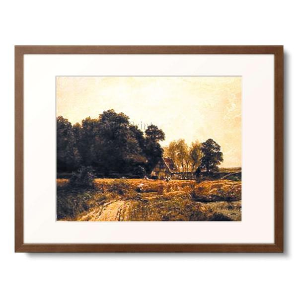 Artist:  Hartung, Heinrich,1851-1919 Imagetitle:  Bei der Kornernte. 1891. Dimensions:  97 x 134 cm Location:  Private C...